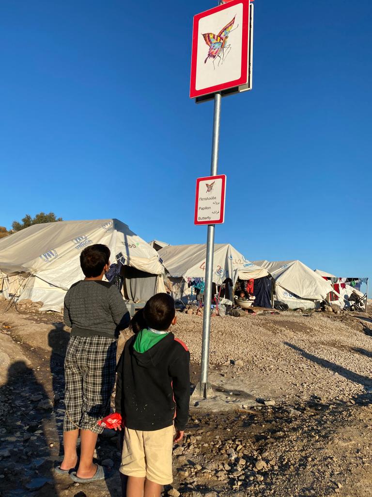A unique wayfinding system for Refugee camp at Lesbos